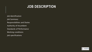 Job analysis and talent management process, personnel planning and ...