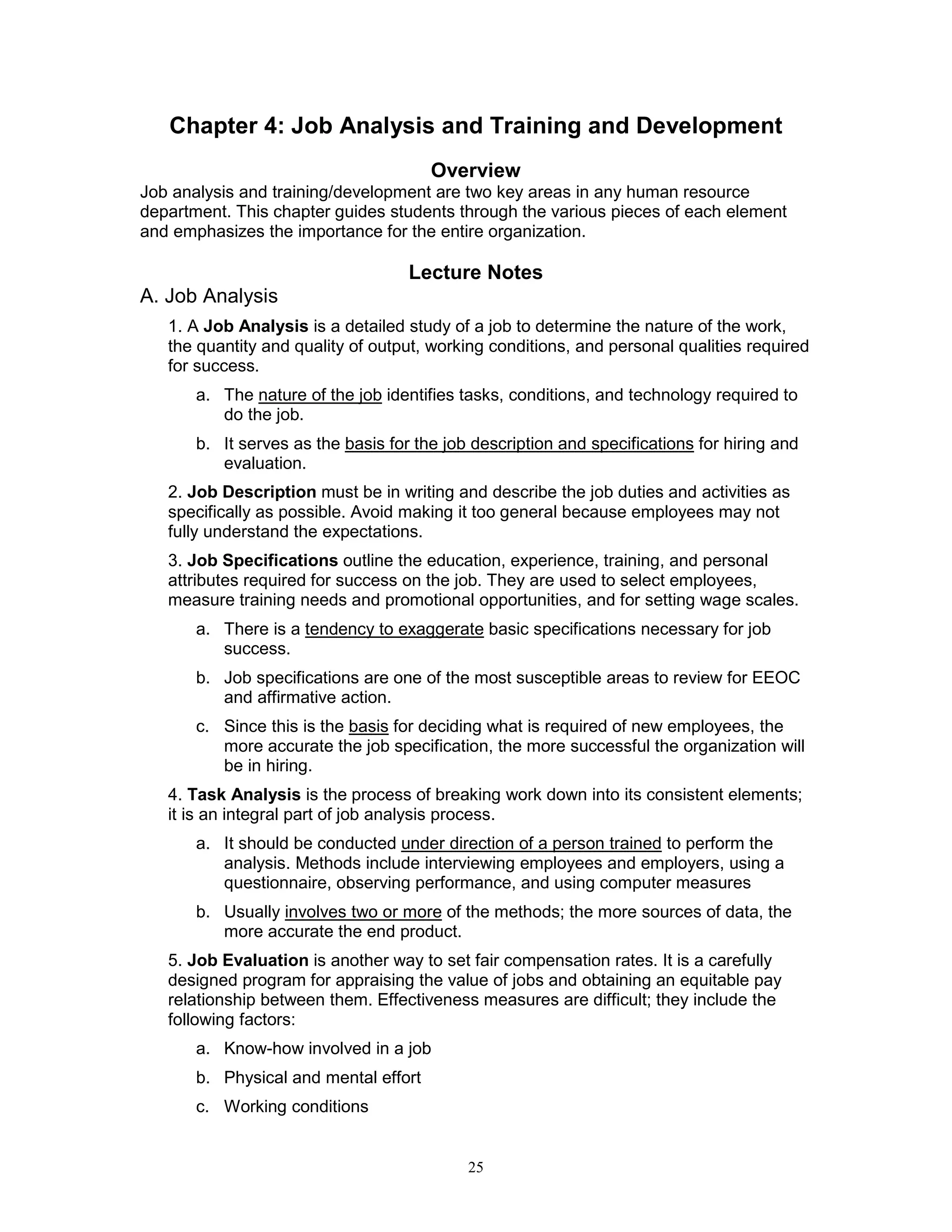 Job analysis and training | PDF