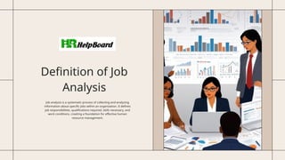 Job Analysis Definition , Job Analysis in Human Resource Management | PPT