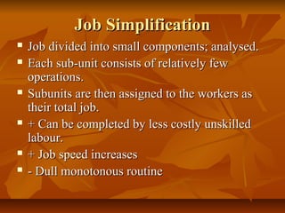 Job analysis & design | PPT