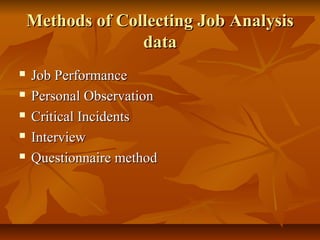 Job analysis & design | PPT