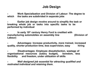 JOB ANALYSIS DESIGN in human resource management | PPT