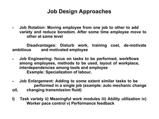 JOB ANALYSIS DESIGN in human resource management | PPT