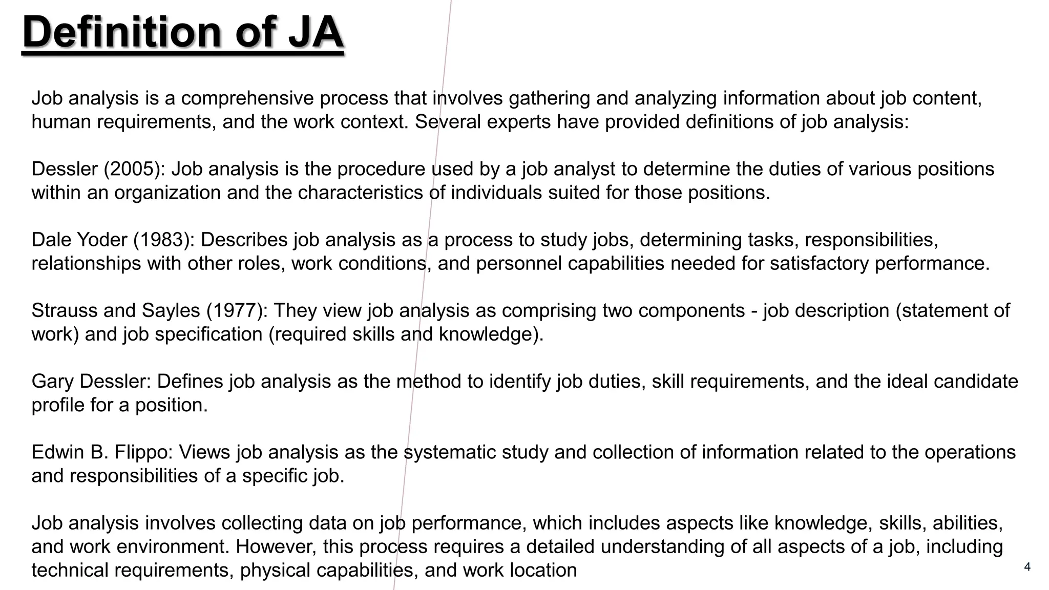 Job analysis, Design, specification description and evaluation.pptx