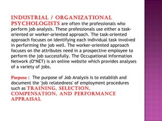 Job Analysis, Job Design and Job Acquisition | PPT