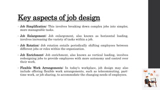 Job Analysis, Job Design and Evaluation | PPTX