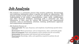 Job Analysis, Job Design and Evaluation | PPTX