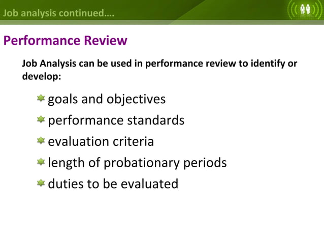 Job analysis, job design, job specification | PPT