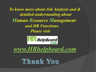 What is Job Analysis meaning in HRM? | PPTX | Human Resources | Business