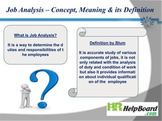 What is Job Analysis meaning in HRM? | PPTX | Human Resources | Business