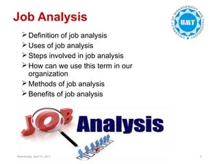 Job analysis,merit rating,evaluation | PPT
