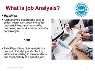 Job analysis,merit rating,evaluation | PPT