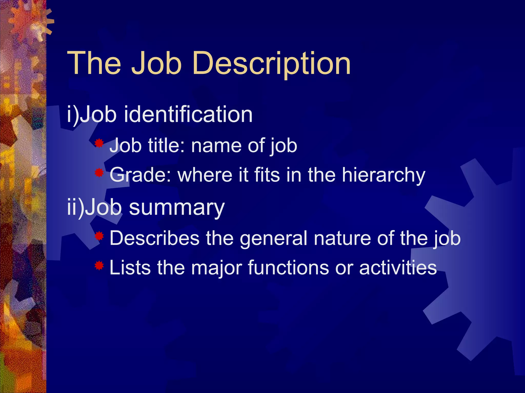 Job analysis | PPT