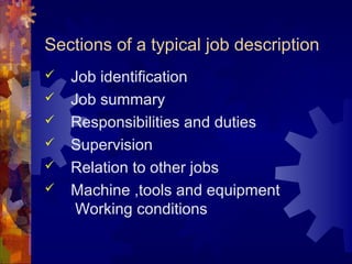 Job analysis | PPT | Resume Writing and Advice | Job Search