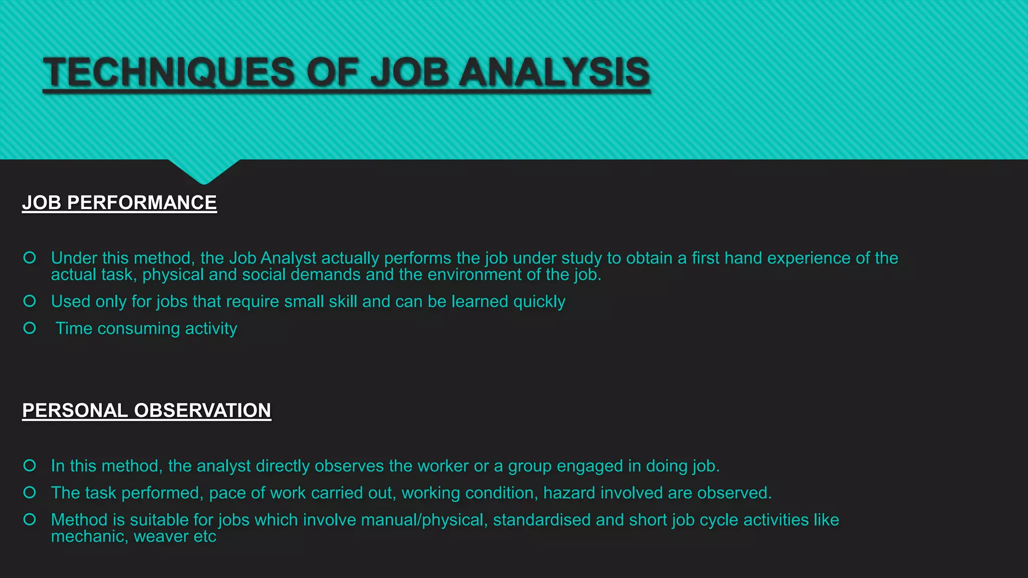 Job analysis ppt | PPT