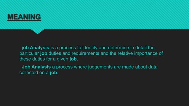 Job analysis ppt | PPT