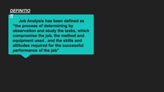 Job analysis ppt | PPT