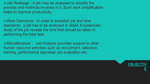 Job analysis ppt | PPT