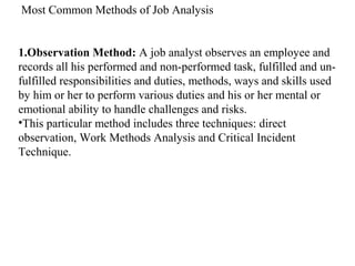 Job analysis ppt tm | PPT