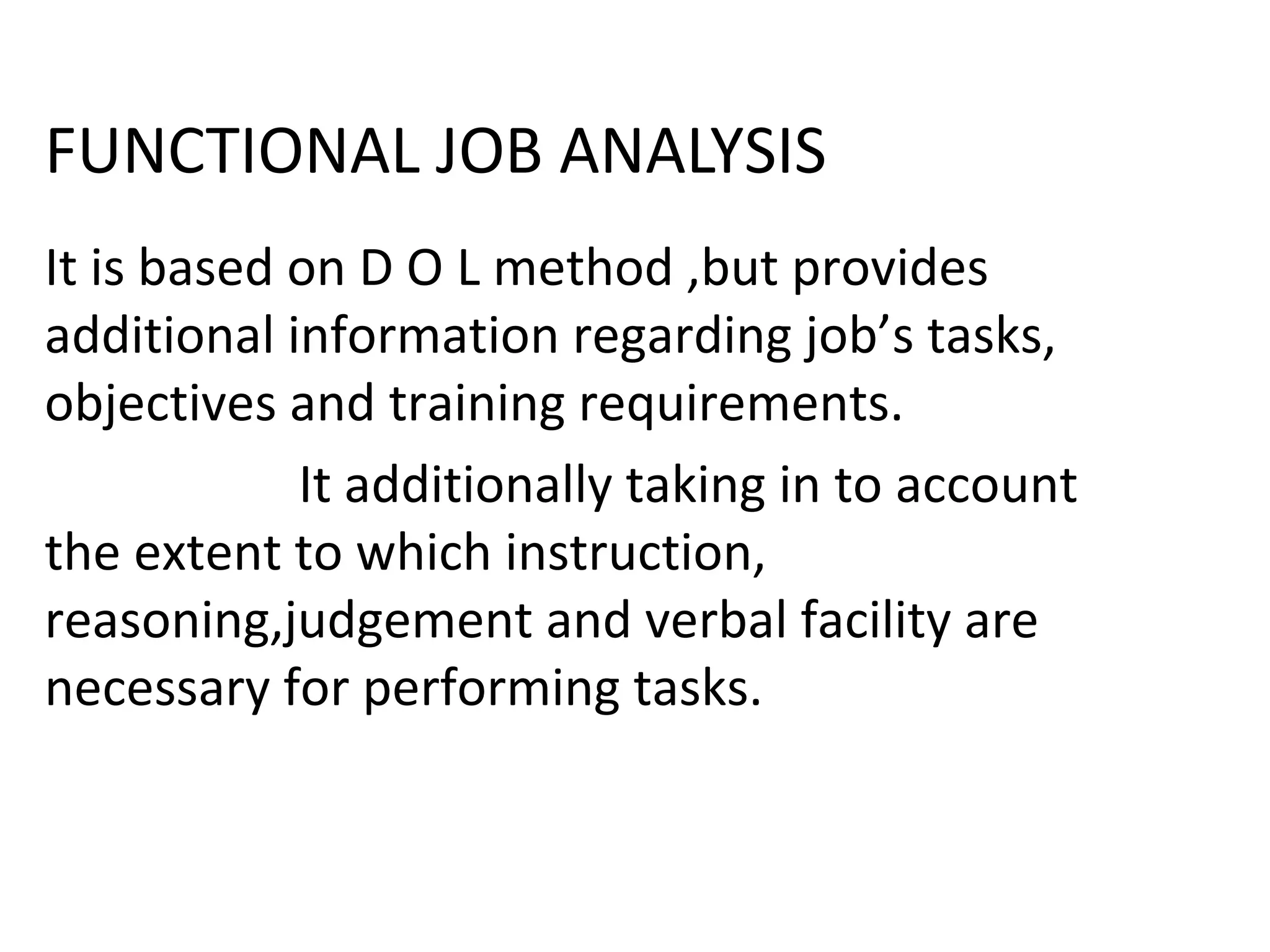 Job analysis presentation 123 | PPT
