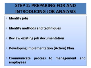 Job analysis – process and tools nkayelo | PPTX