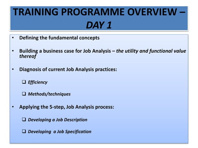 Job analysis – process and tools nkayelo | PPT