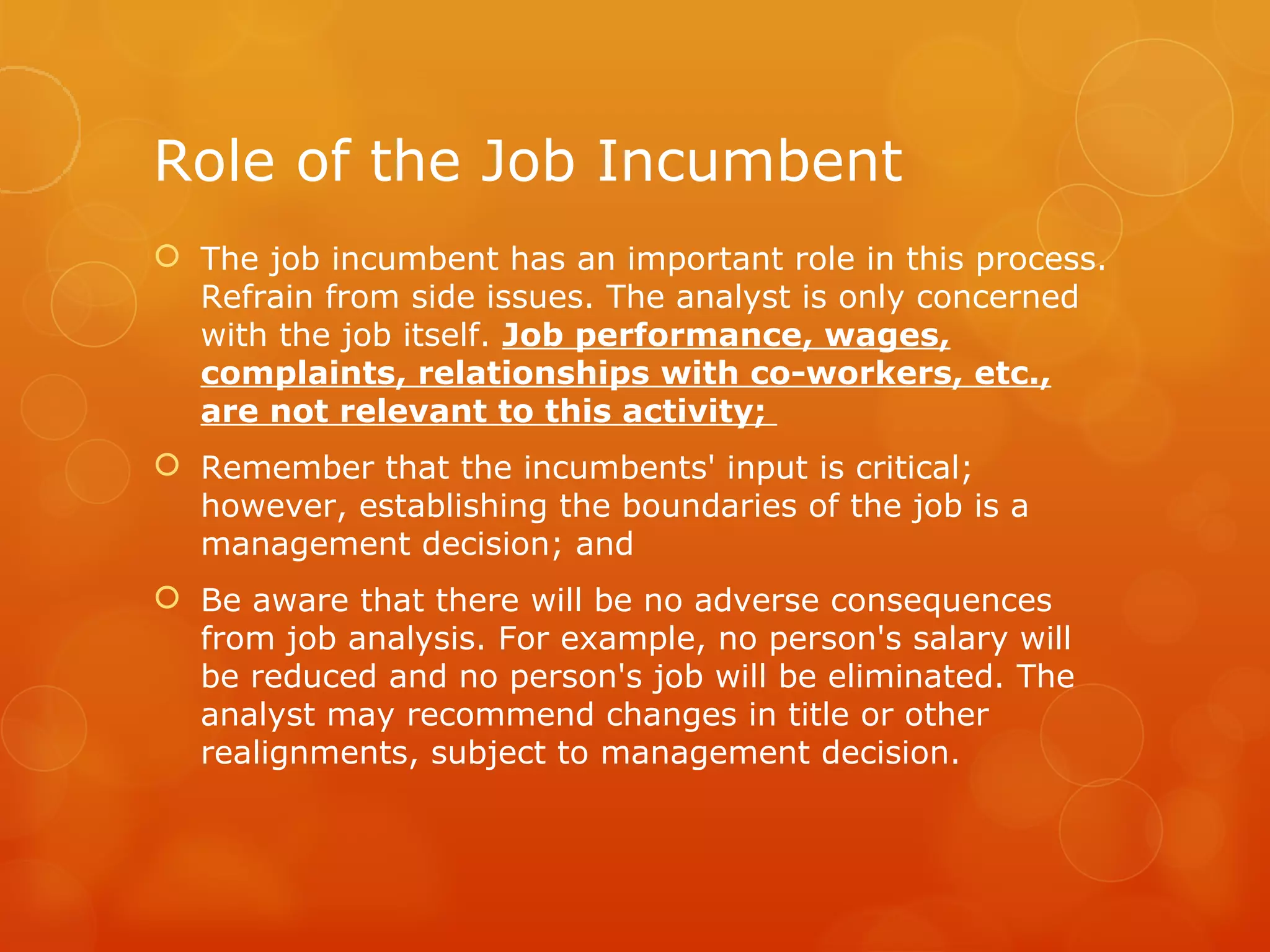 Job analysis project | PPT