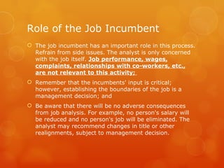 Job analysis project | PPT