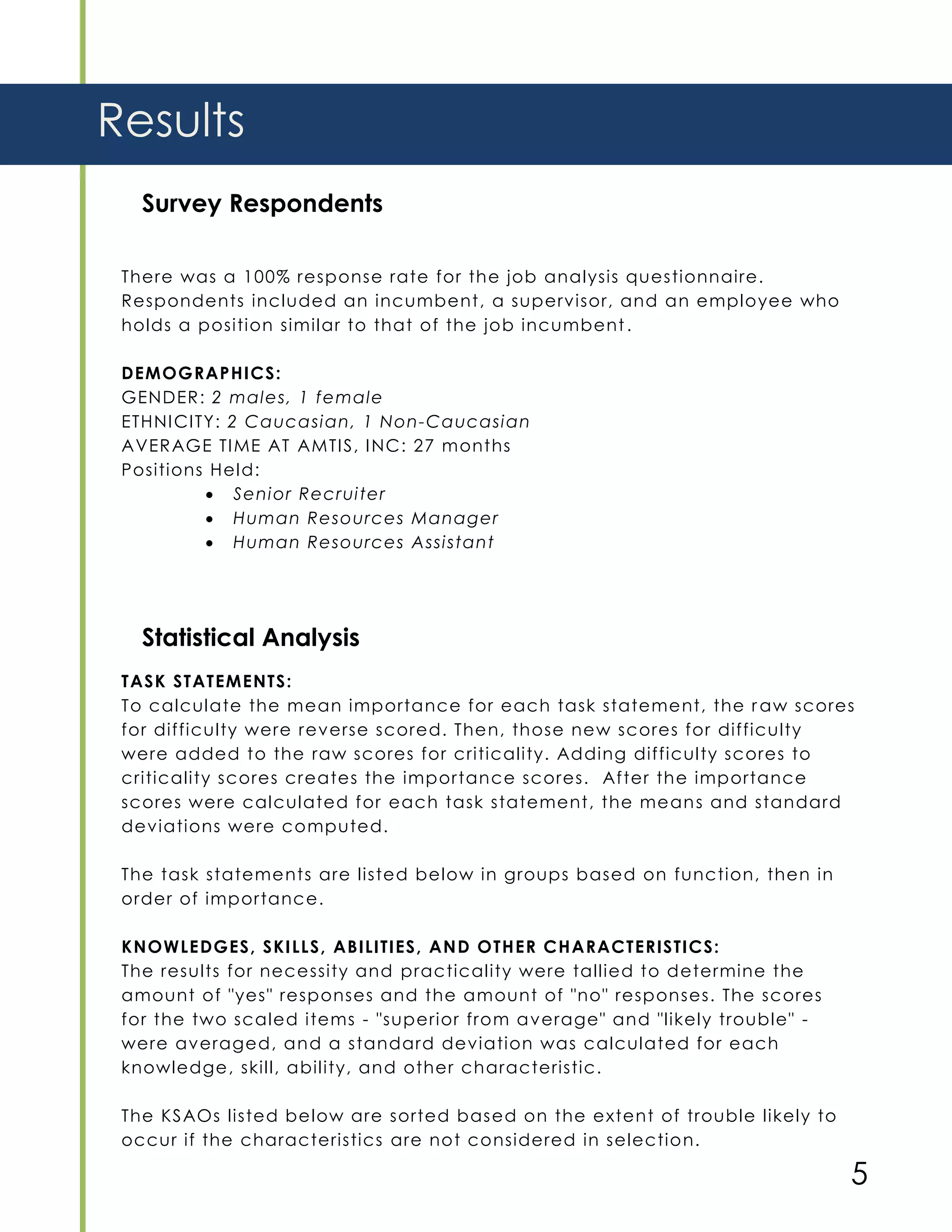 Job Analysis Project | PDF | Resume Writing and Advice | Job Search