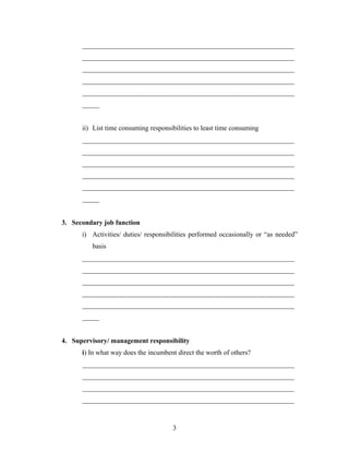 Job analysis questionnaire | DOC