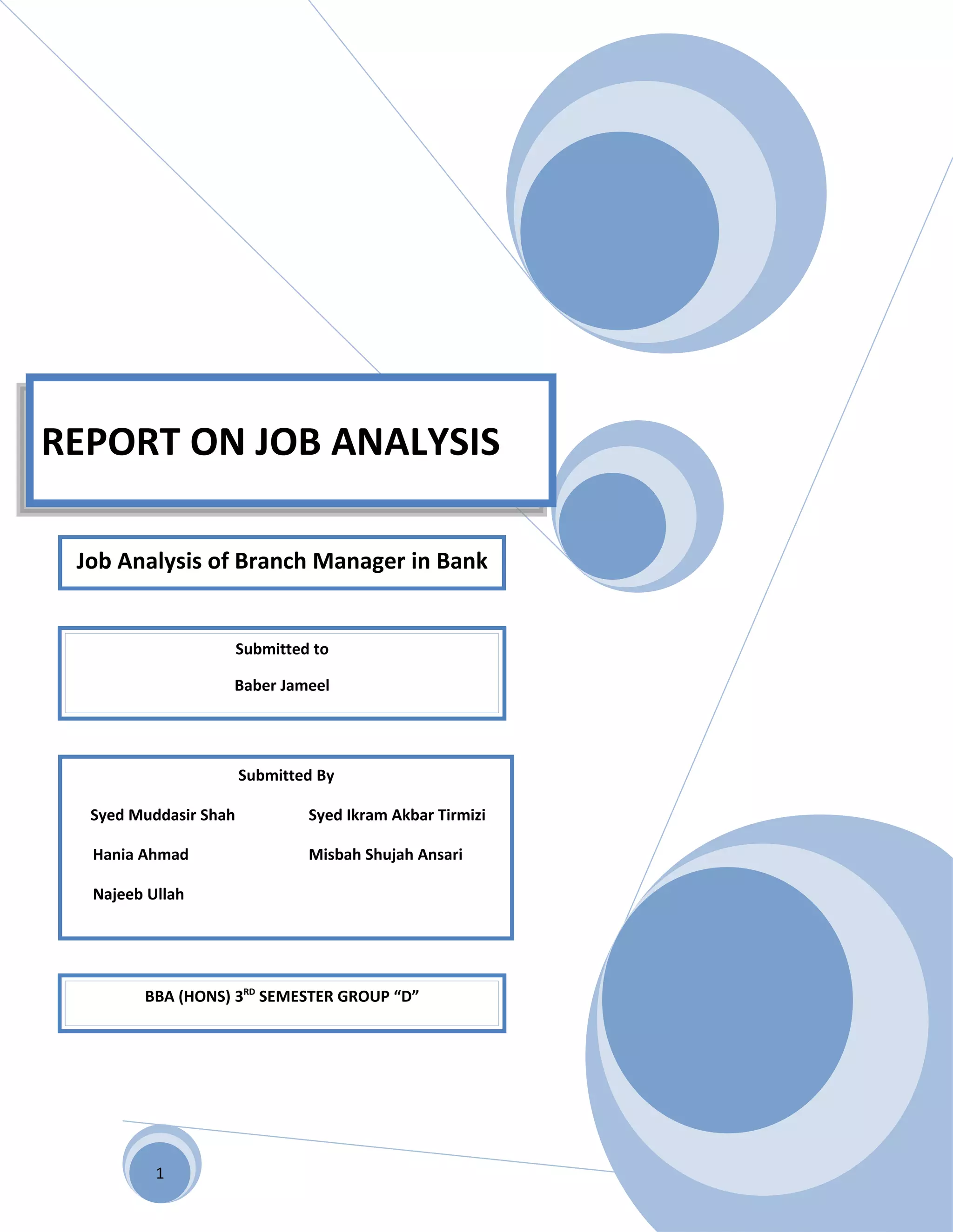 Job Analysis Report | DOC