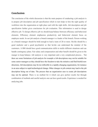 Job Analysis Report | DOC