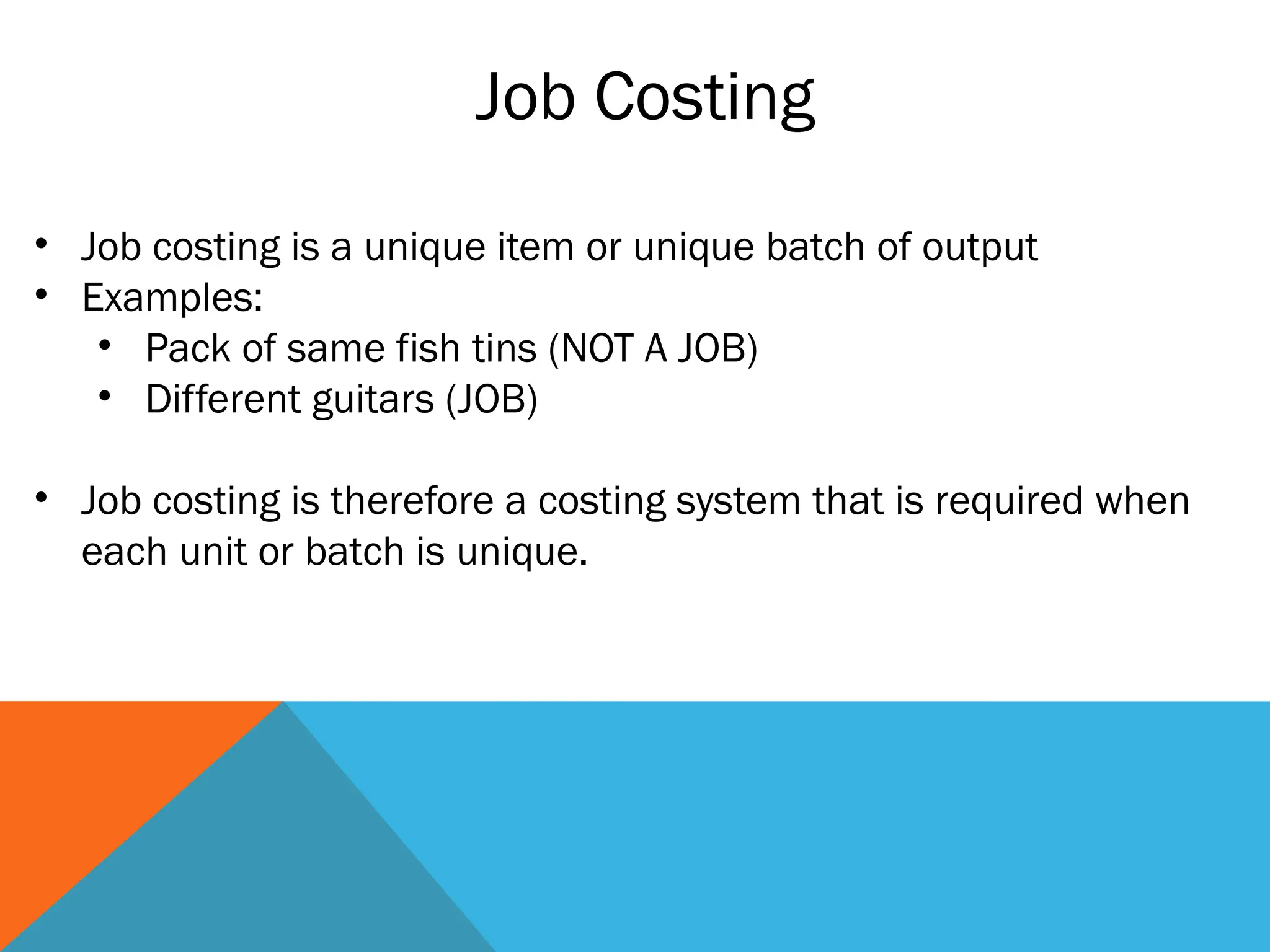 Job and Batch Costing Job and Batch Costing | PPT