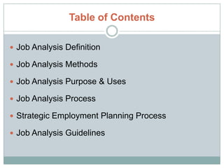 Job And Task Analysis | PPTX