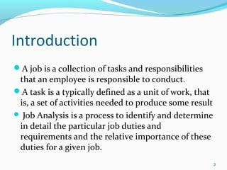 Job and Task Analysis | PPT