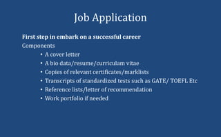 Resume, CV, BIO-DATA - Job Application | PPTX