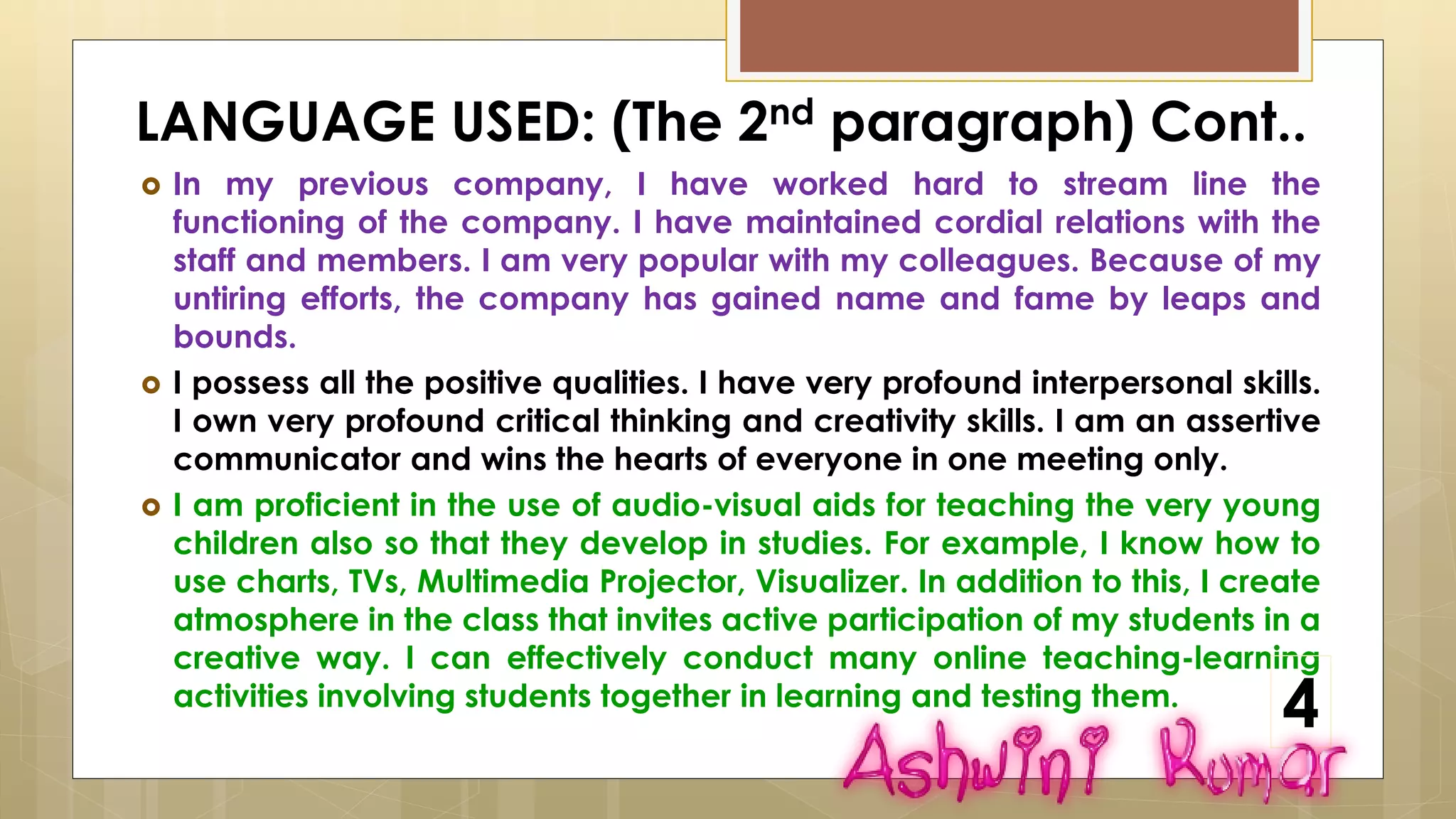 HOW TO WRITE JOB APPLICATION (Class XII) | PDF