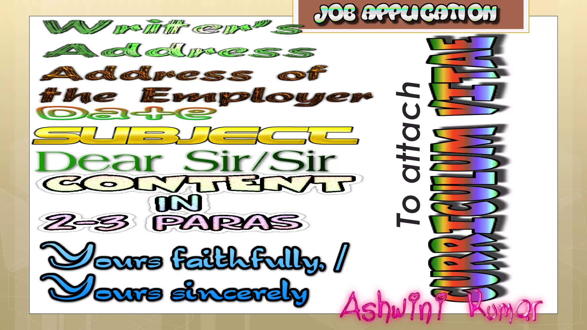 HOW TO WRITE JOB APPLICATION (Class XII) | PDF