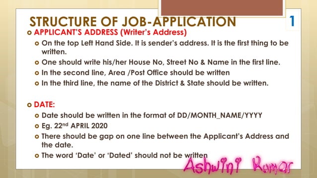 HOW TO WRITE JOB APPLICATION (Class XII) | PDF