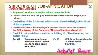 HOW TO WRITE JOB APPLICATION (Class XII) | PDF