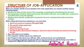 HOW TO WRITE JOB APPLICATION (Class XII) | PDF