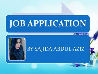PowerPoint Presentation about Job_Application | PDF