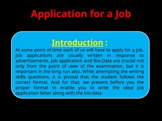 Job Applications for students and. .pptx