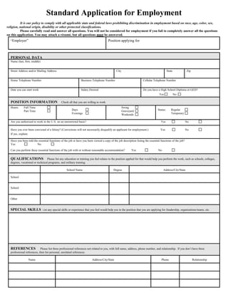 Job application 2020 | PDF