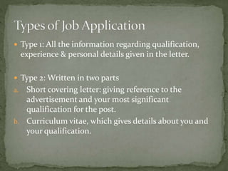 Job application and cv writing | PPTX