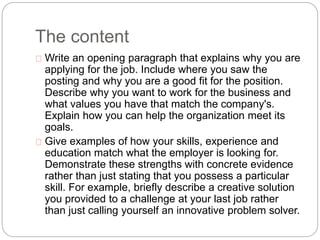 Job application letter | PPTX