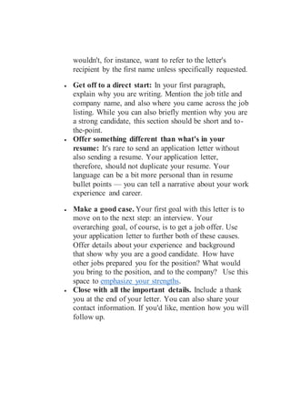 application letter | DOCX