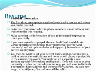 Job application letters & resume | PPT