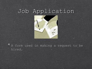 Job application pow | PPT | Resume Writing and Advice | Job Search