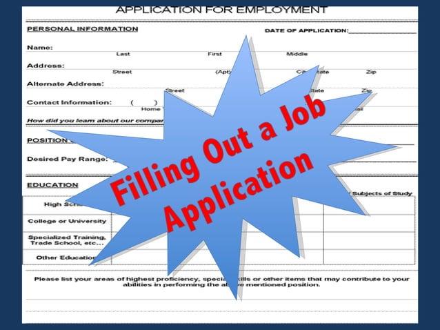 Job Application | PPT